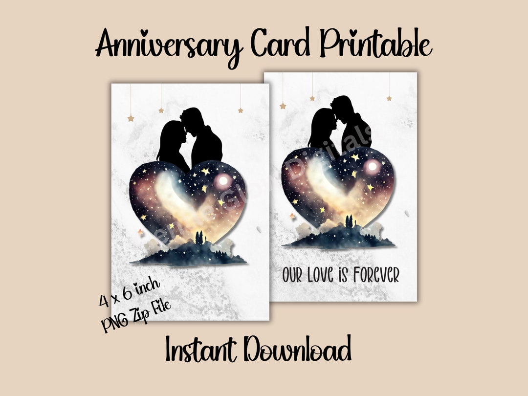 Anniversary Printable Card Love Card Printable Valentine Printable ...