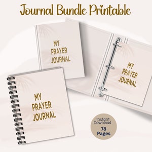 Christian Gift Prayer Journal Printable Gratitude Journal Bible Verse ...