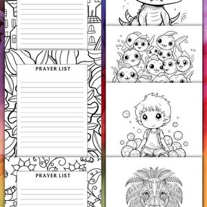 Kids Crafts Prayer List Printable Coloring Pages Christian Printable ...