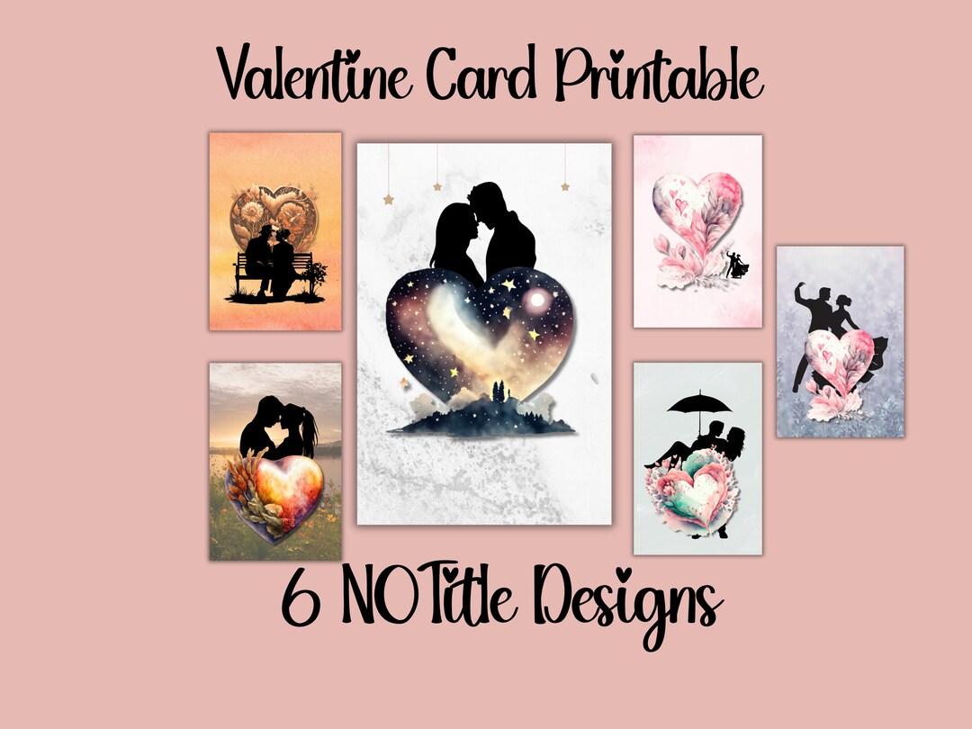Valentine Card Printable Bundle Anniversary Card Printable Greeting ...
