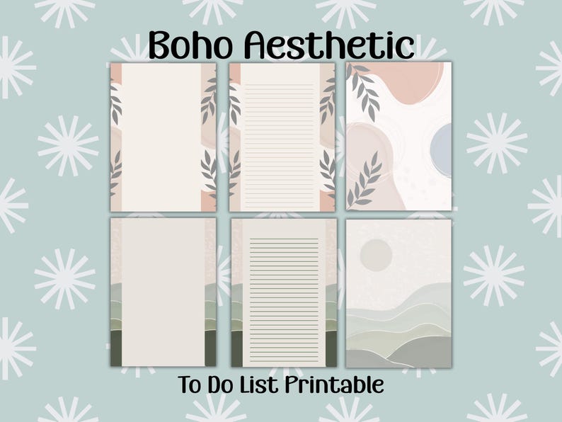 Printable Boho Stationery Printable Paper Boho Letterhead Download ...