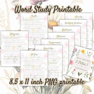 Bible Study Printable Word Study Digital New Testament Christian Gift ...