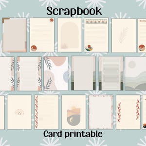 Boho Printable Stationery Printable Paper Writing Journals Note Card to ...