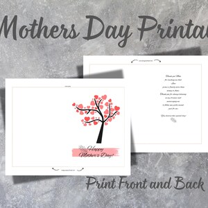 Mothers Day Card Printable Mum Card Mom Printable Card for Mom Greeting ...
