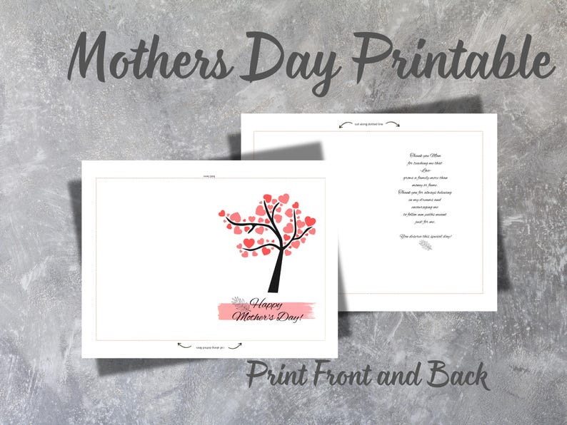 Mothers Day Card Printable Mum Card Mom Printable Card for Mom Greeting ...