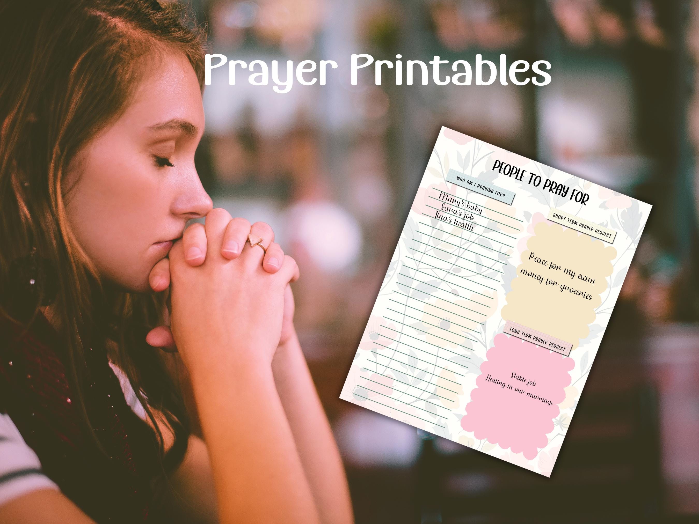 Christian Printable Personal Prayer Journal Printable Christian Gift ...