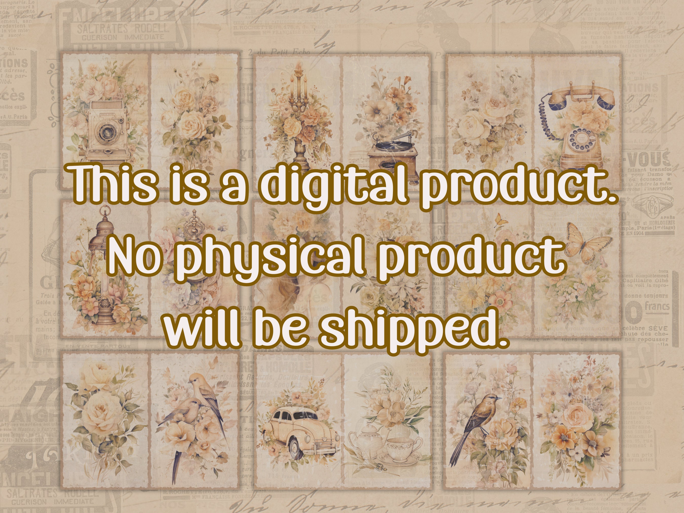 Vintage Ephemera Junk Journal Printable Scrapbook Vintage Label Junk ...