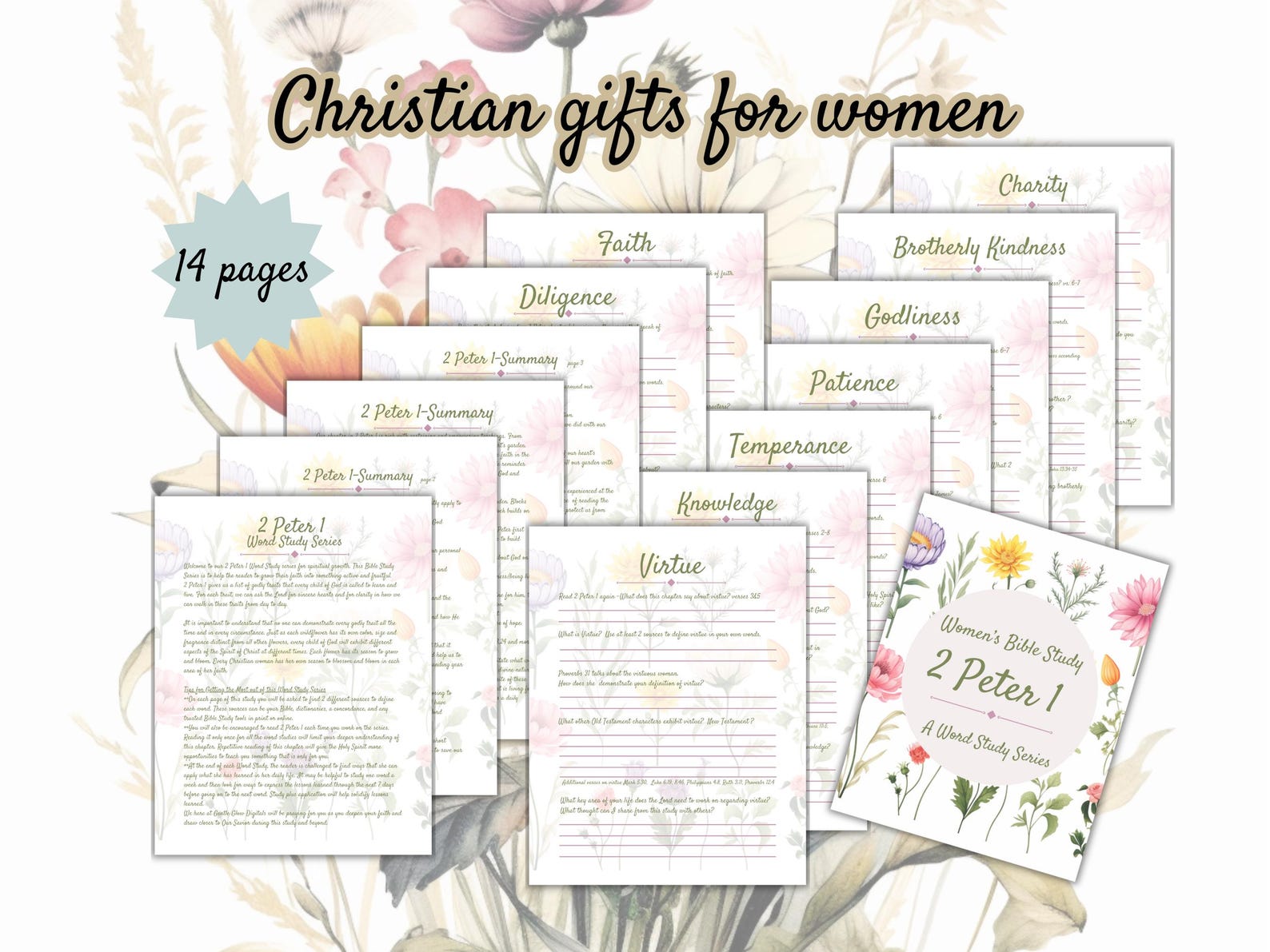 Bible Study Printable Word Study Digital New Testament Christian Gift ...
