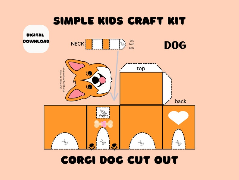 Teacher Printable Activities for Kids Craft Cut Outs Animal Crafts Kit ...