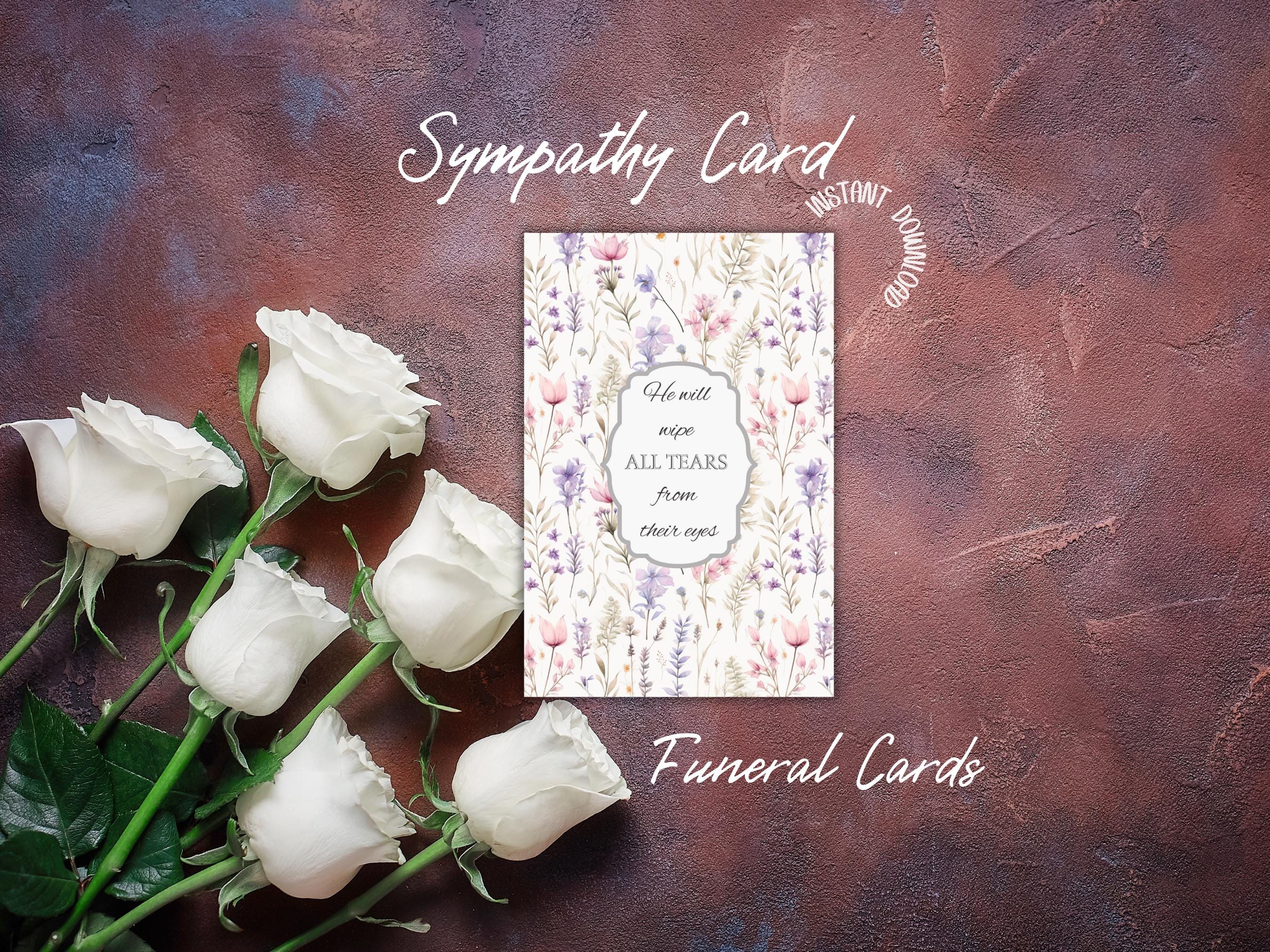 Condolence Card Printable Loss of Loved One Sympathy Card PNG 4 X 6 ...