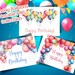 Birthday Balloons Birthday Printable Card Birthday Download Birthday ...
