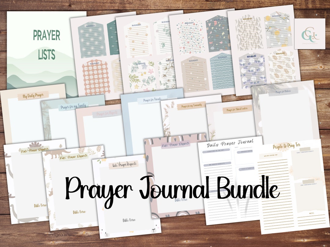 Christian Gift Prayer Journal Printable Gratitude Journal Bible Verse ...