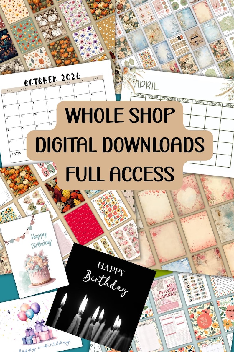 Whole Shop Bundle Digital Downloads Instant Downloads Full Access ...