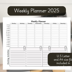 Weekly Planner 2025 Printable Teacher Weekly Planner Teacher Schedule ...