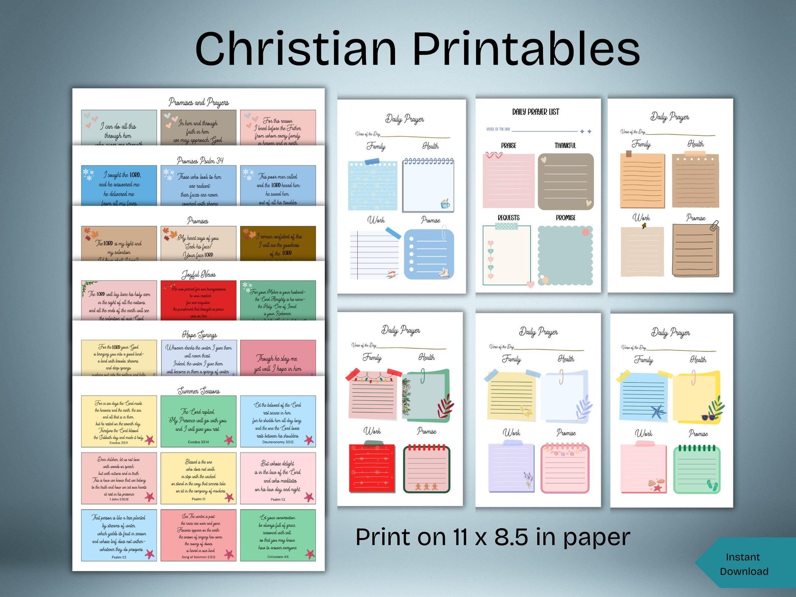 Kids Activities Kids Christian Printable Prayer List Kids Prayer Cards ...