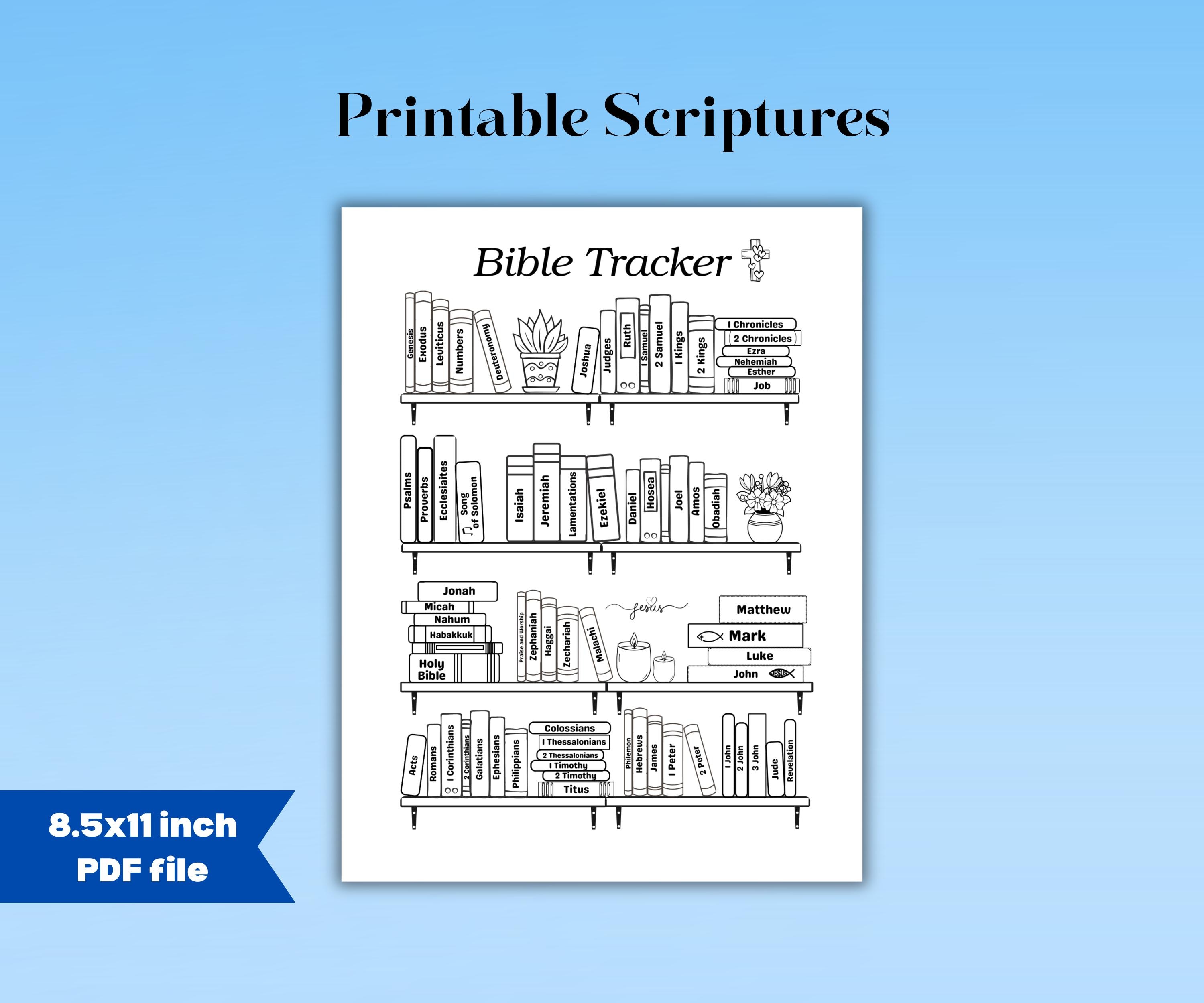 Christian Printable Bible Tracker Printable Scriptures Psalms Bible ...