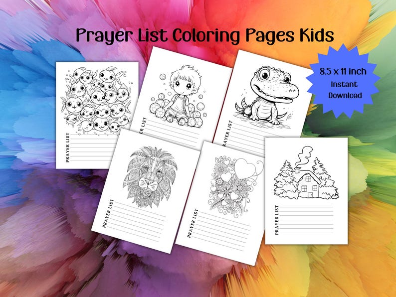 Kids Crafts Prayer List Printable Coloring Pages Christian Printable ...