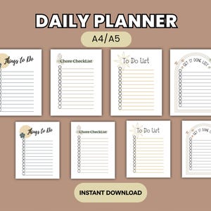 Boho Printable to Do List Bundle Boho Stationery to Do List Printable ...