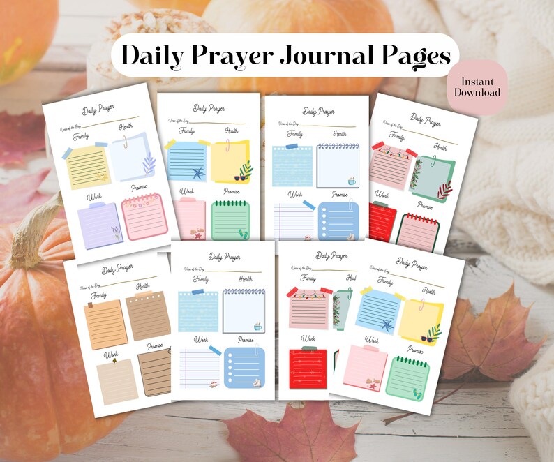 Bible Printable Bible Prayer Journal Pages Daily Prayer Printable ...