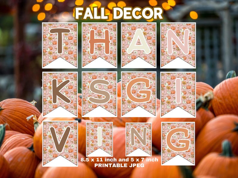 Thanksgiving Decor Fall Decor Thanksgiving Printable DIY Fall ...