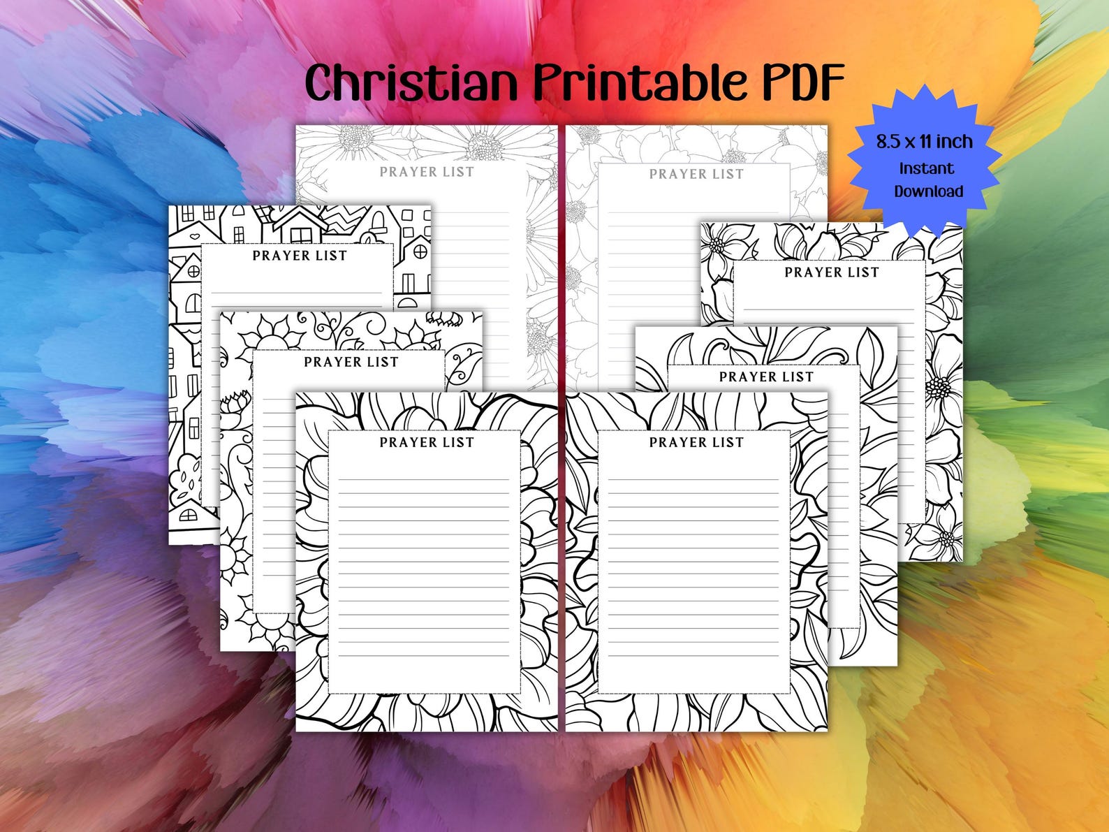 Kids Crafts Prayer List Printable Coloring Pages Christian Printable ...
