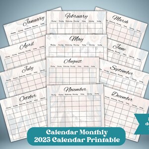 Boho Calendar 2026 Calendar Printable 12 Month Calendar Nature Calendar ...