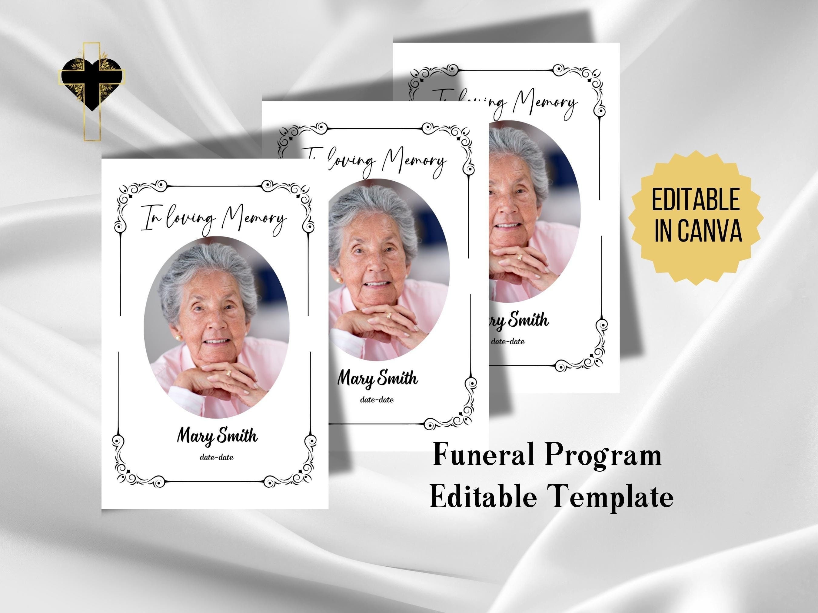Funeral Program Template in Loving Memory Template Celebration of Life ...