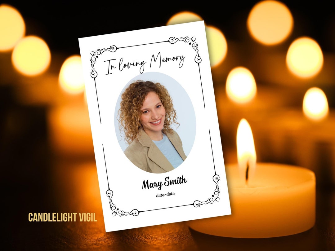 Funeral Program Template in Loving Memory Template Memorial Template ...