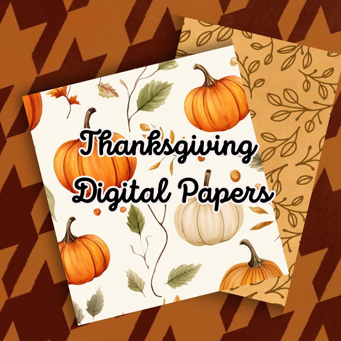 Fall Scrapbook Printable Paper Pumpkin Fall Seamless Pattern Digital ...