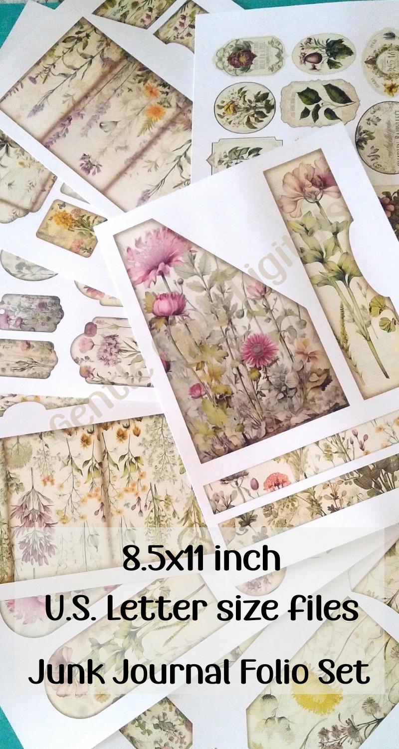 Junk Journal Kit Vintage Inspired Junk Journal Cutout Digital Paper ...