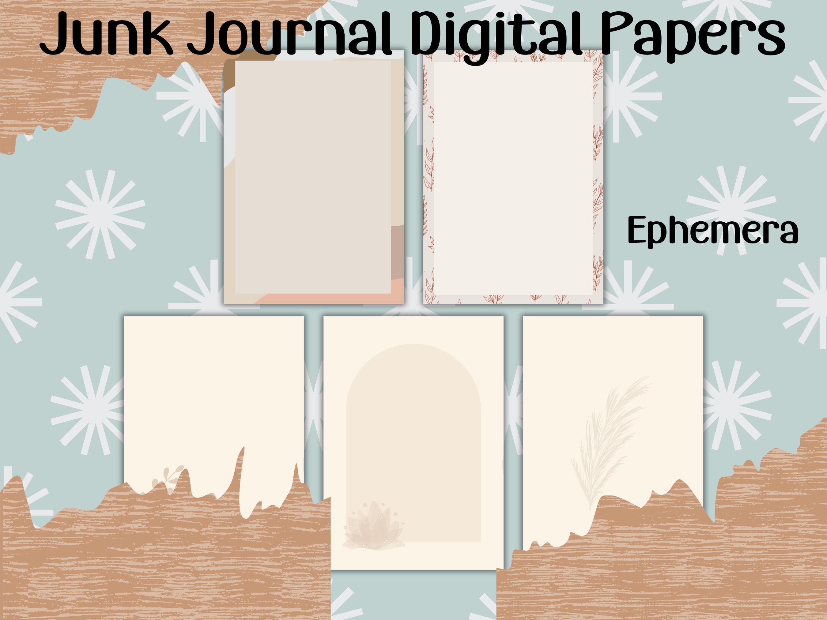 Boho Stationery Printable Paper Digital Papers Boho Letter Writing ...