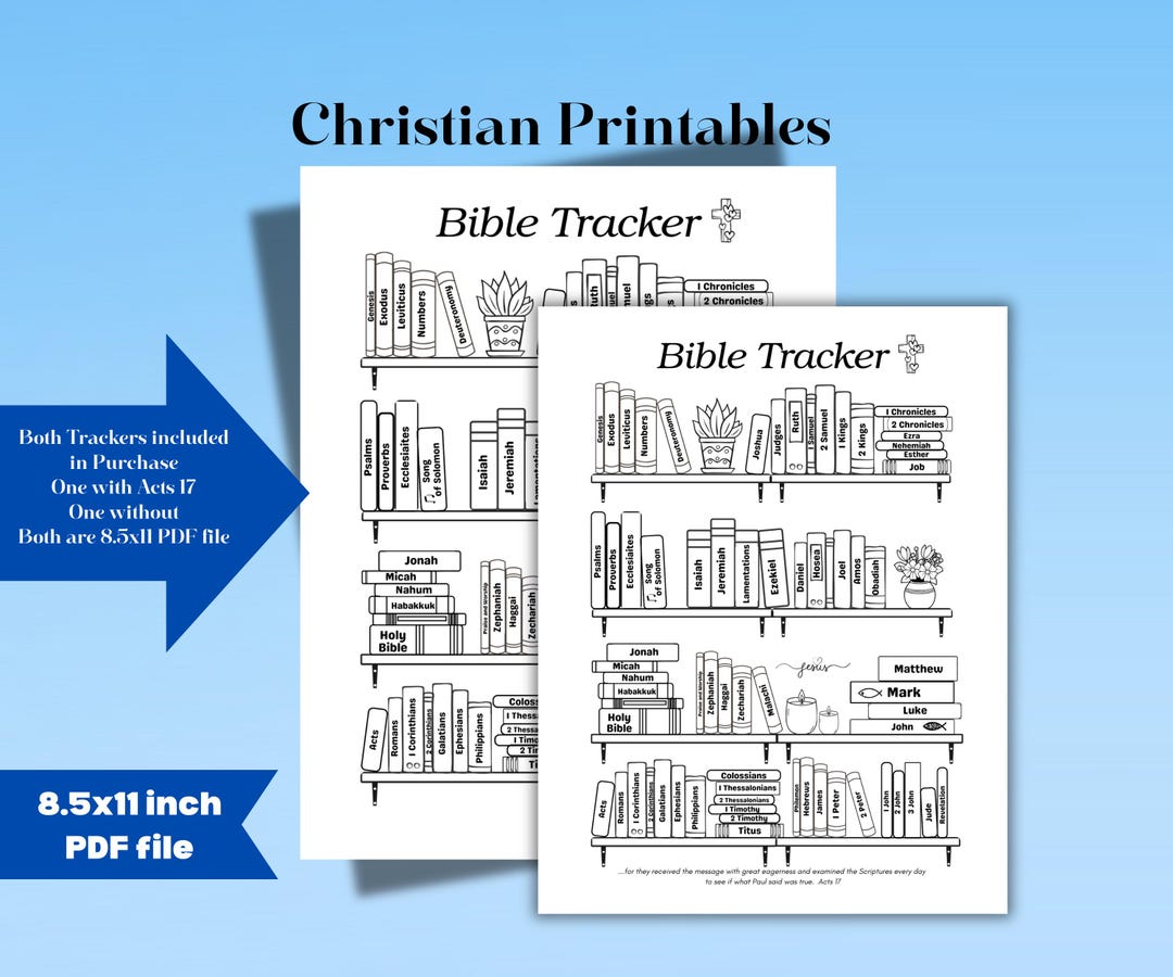Christian Printable Bible Tracker Printable Scriptures Psalms Bible ...