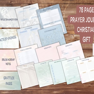 Christian Gift Prayer Journal Printable Gratitude Journal Bible Verse ...