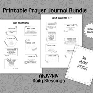Prayer Journal Bundle Printable Gratitude Printable Prayer List Digital ...