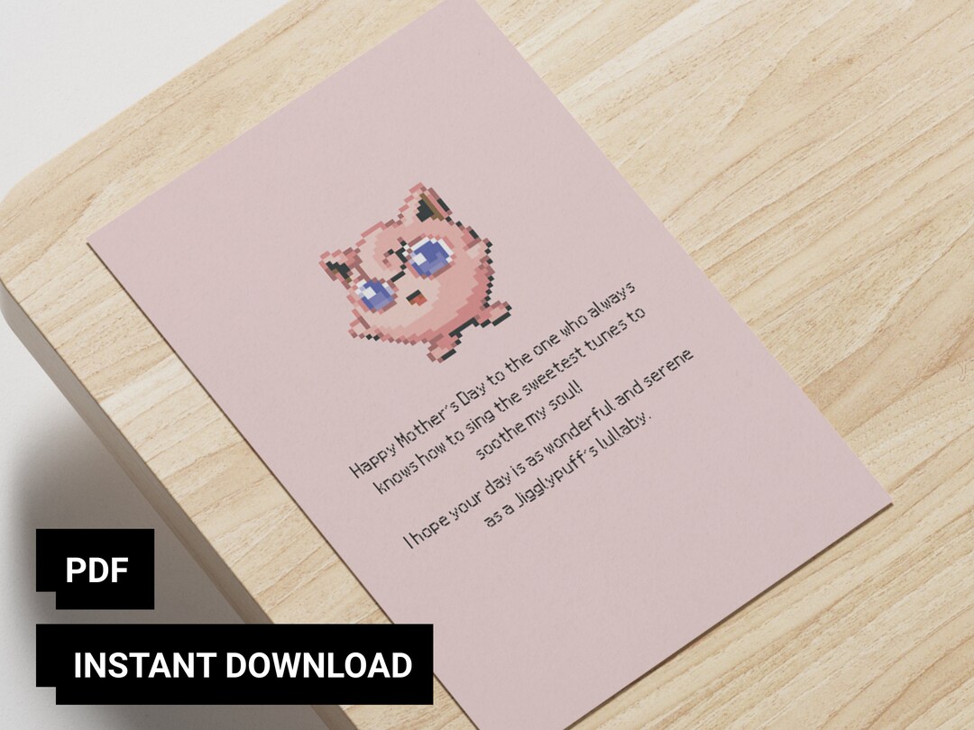 Printable Pokemon Happy Mother's Day Card | Happy Mother's Day Pokemon ...
