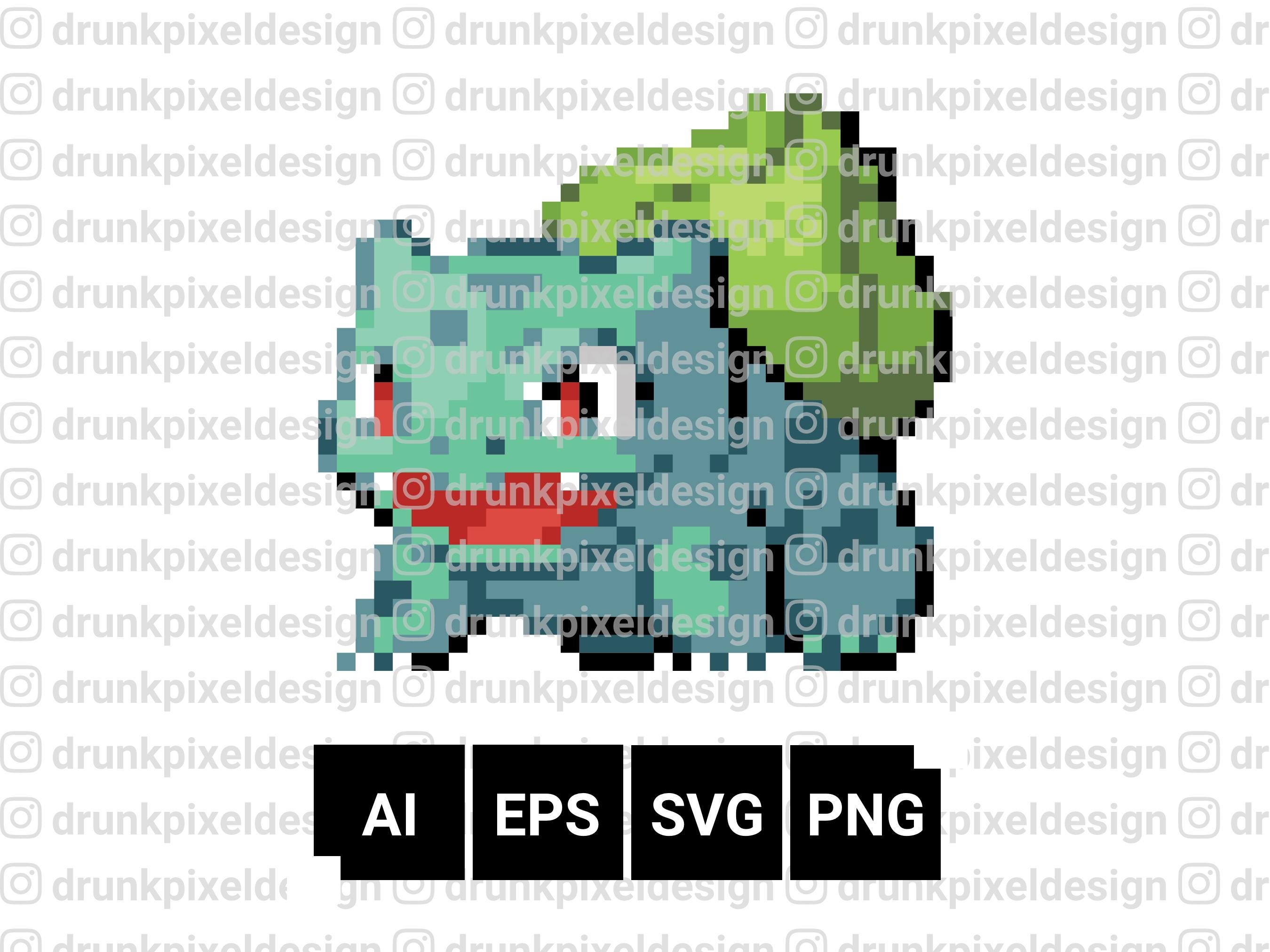 Bulbasaur SVG | Pokemon Pixel Art Bulbasaur | Perler Bead Pattern ...