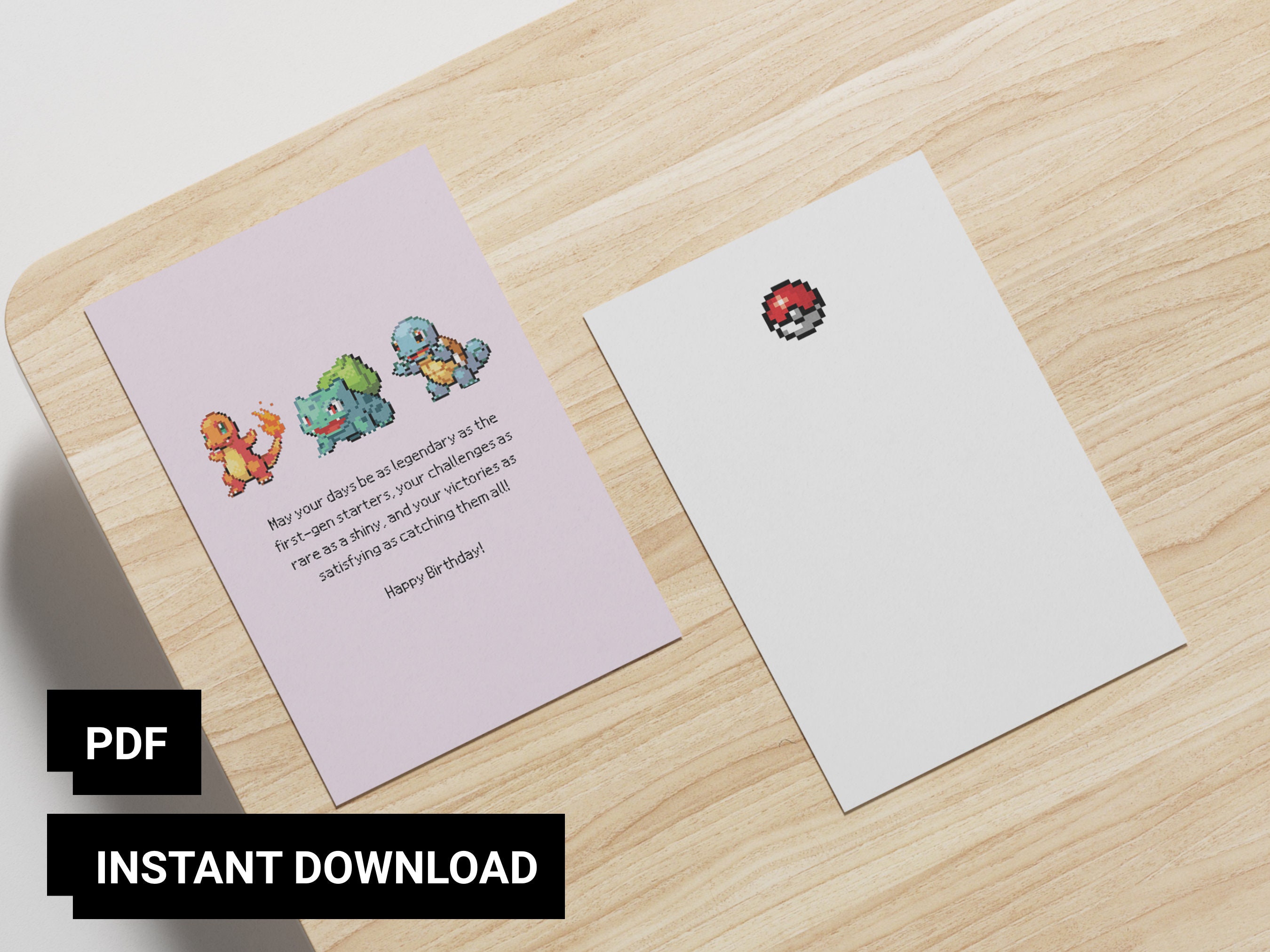 Printable Pokemon Happy Birthday Card Happy Birthday Pokemon Themed ...