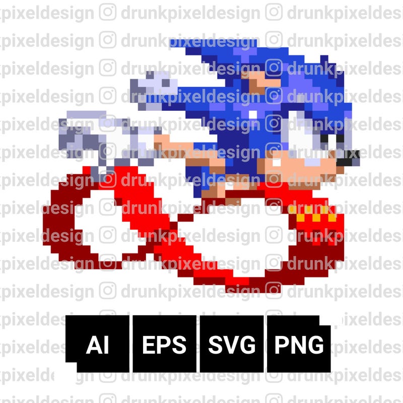 Sonic Perler Bead Pattern - Etsy