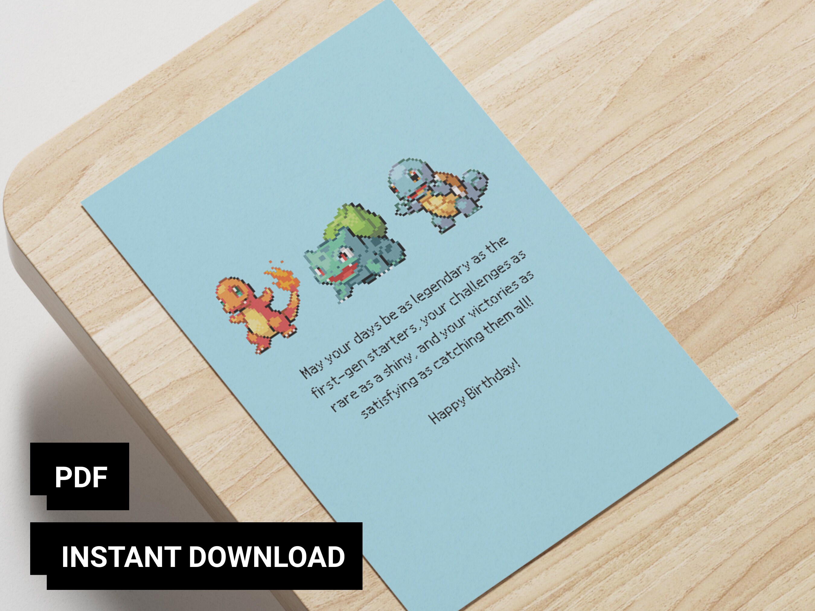 Printable Pokemon Happy Birthday Card Happy Birthday Pokemon Themed ...