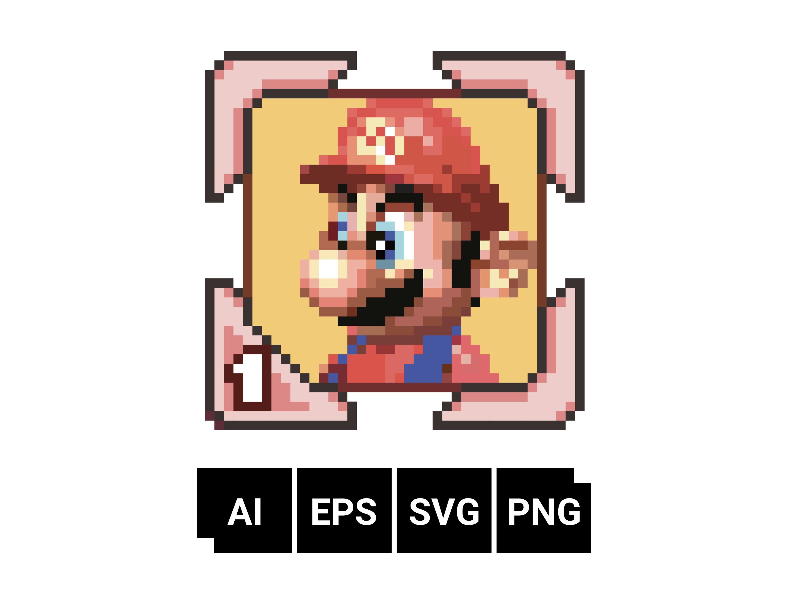 Super Mario SVG Super Mario Pixel Art Perler Bead Pattern Mario Sprite ...