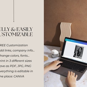Z Card Template - Model Comp Card Template - Editable Photocard and ...
