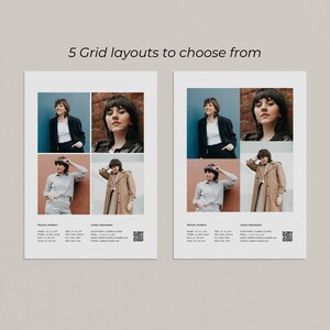 Model Z Card Template - Model Comp Card Template - Editable Canva ...