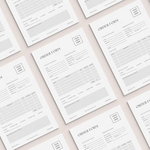 Customer Order Form Template Editable Order Form Template - Etsy