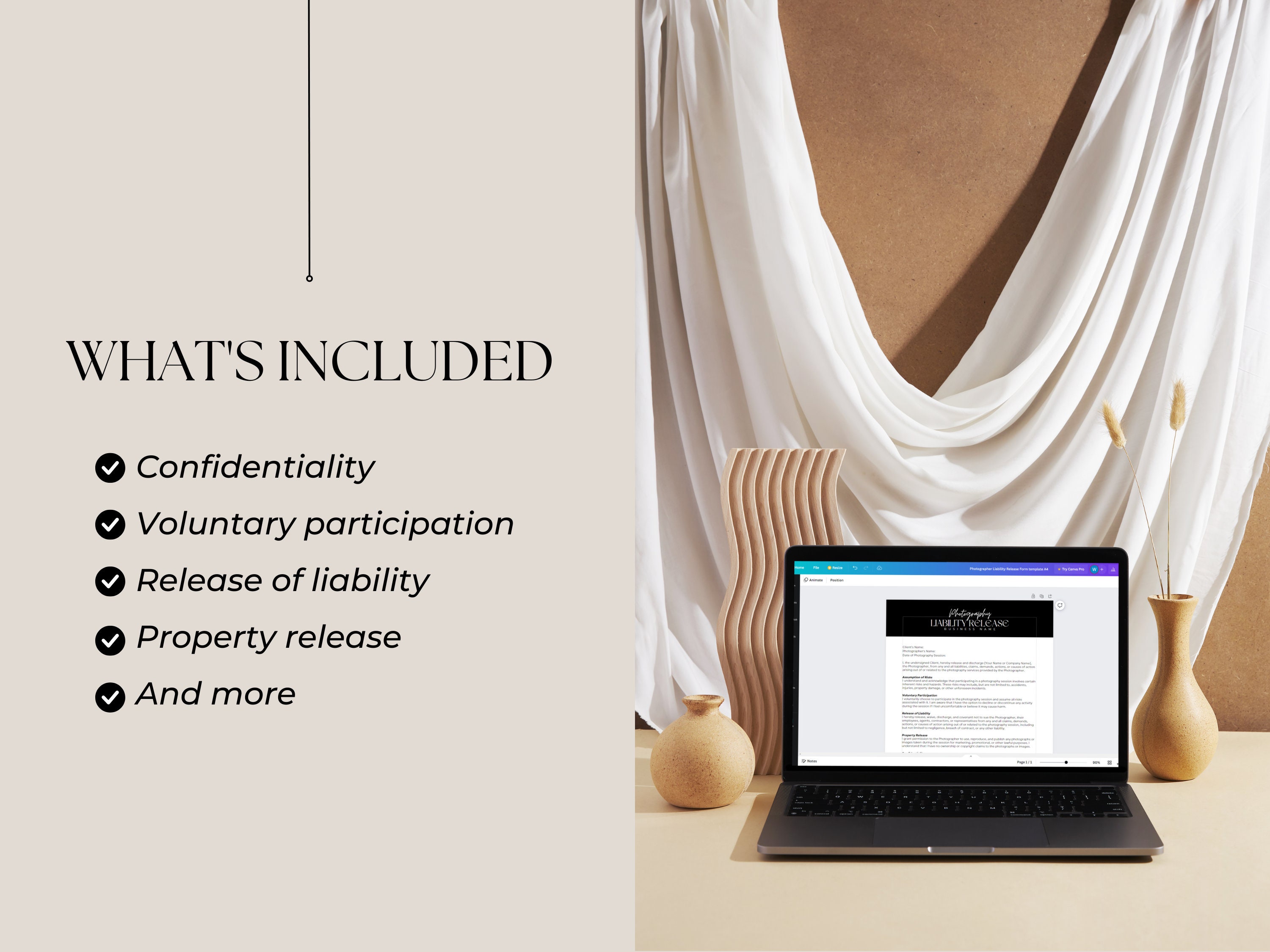 Photography Liability Release Form Template: Customizable Canva (A4 ...