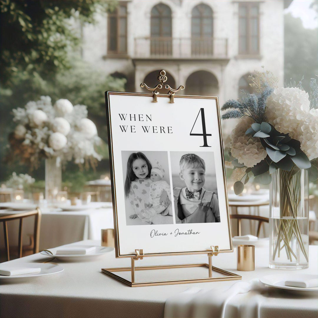 Wedding Table Numbers With Photos | When We Were Table Numbers ...