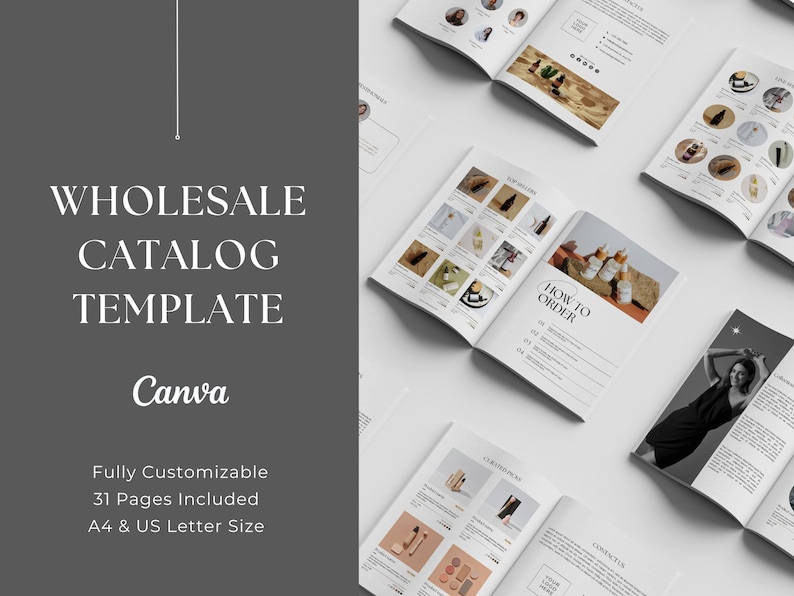 Editable Wholesale Line Sheet Template: Canva Catalog (A4/US Letter) - Etsy