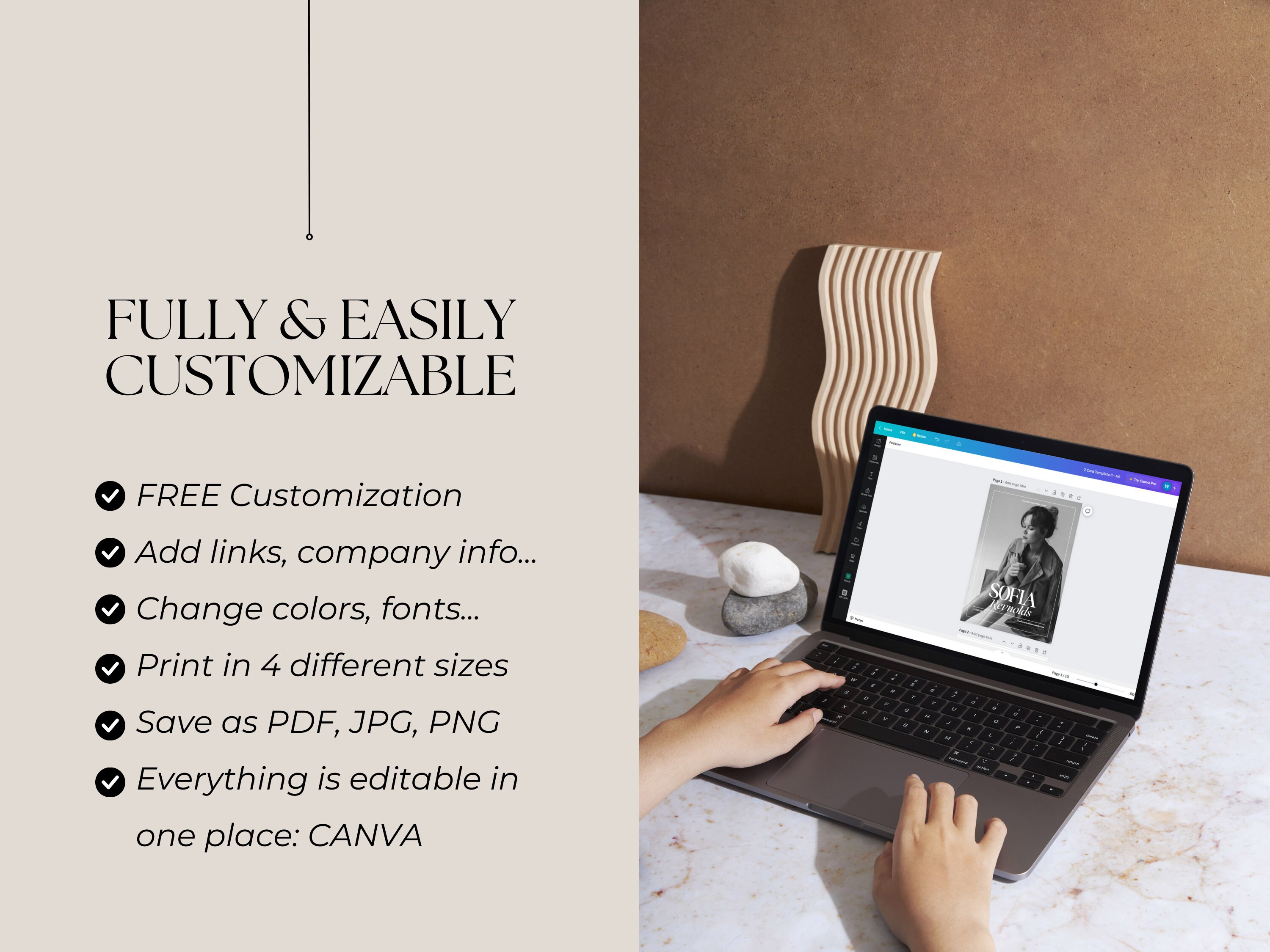 Z Card Template for Models - Editable Model Comp Card and Fashion ...