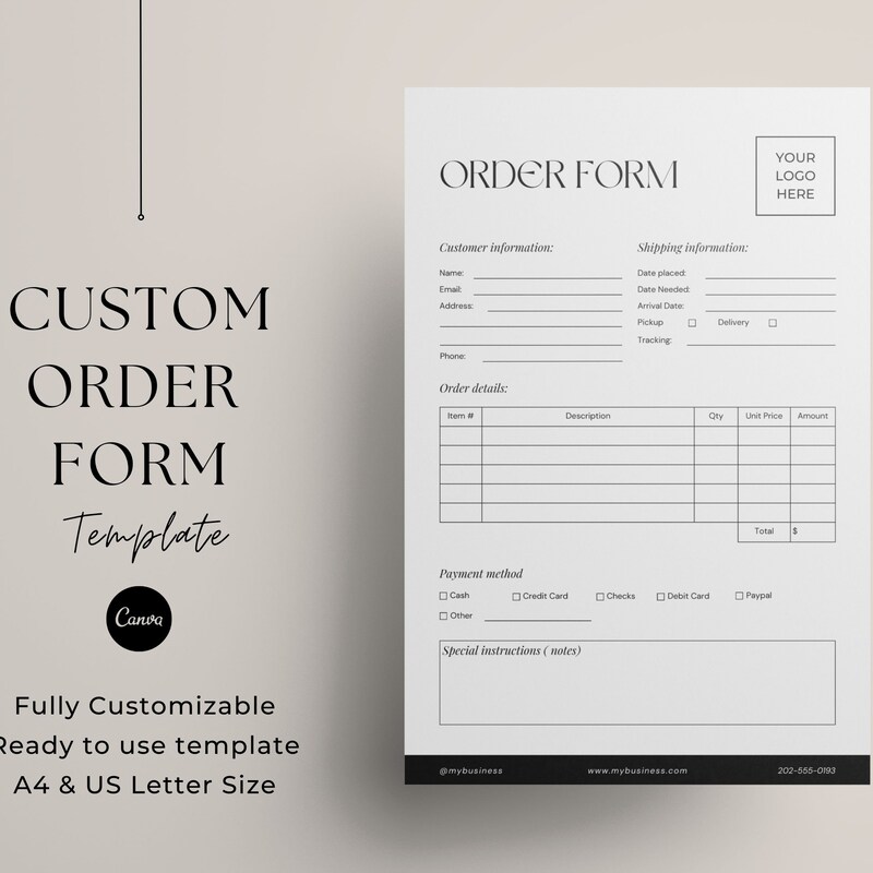 Custom Order Form - Etsy