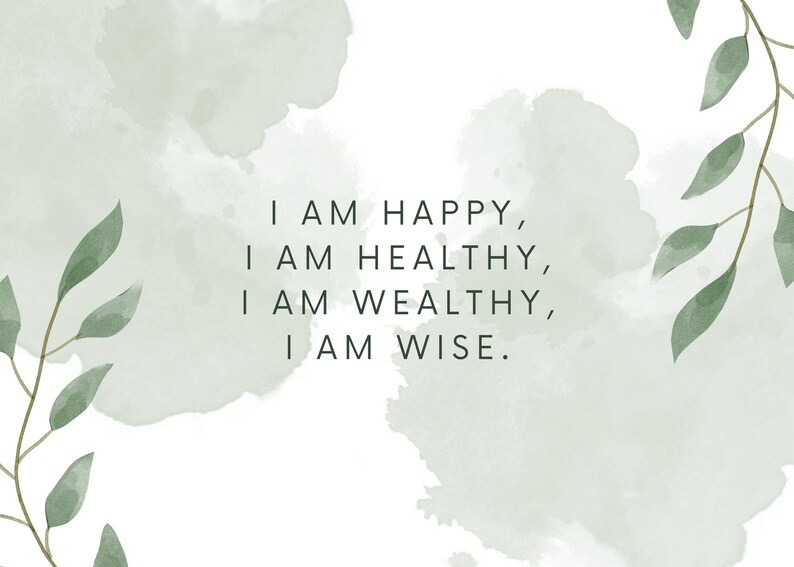 100 Daily Self-affirmations Package TEMPLATE Canva - Etsy