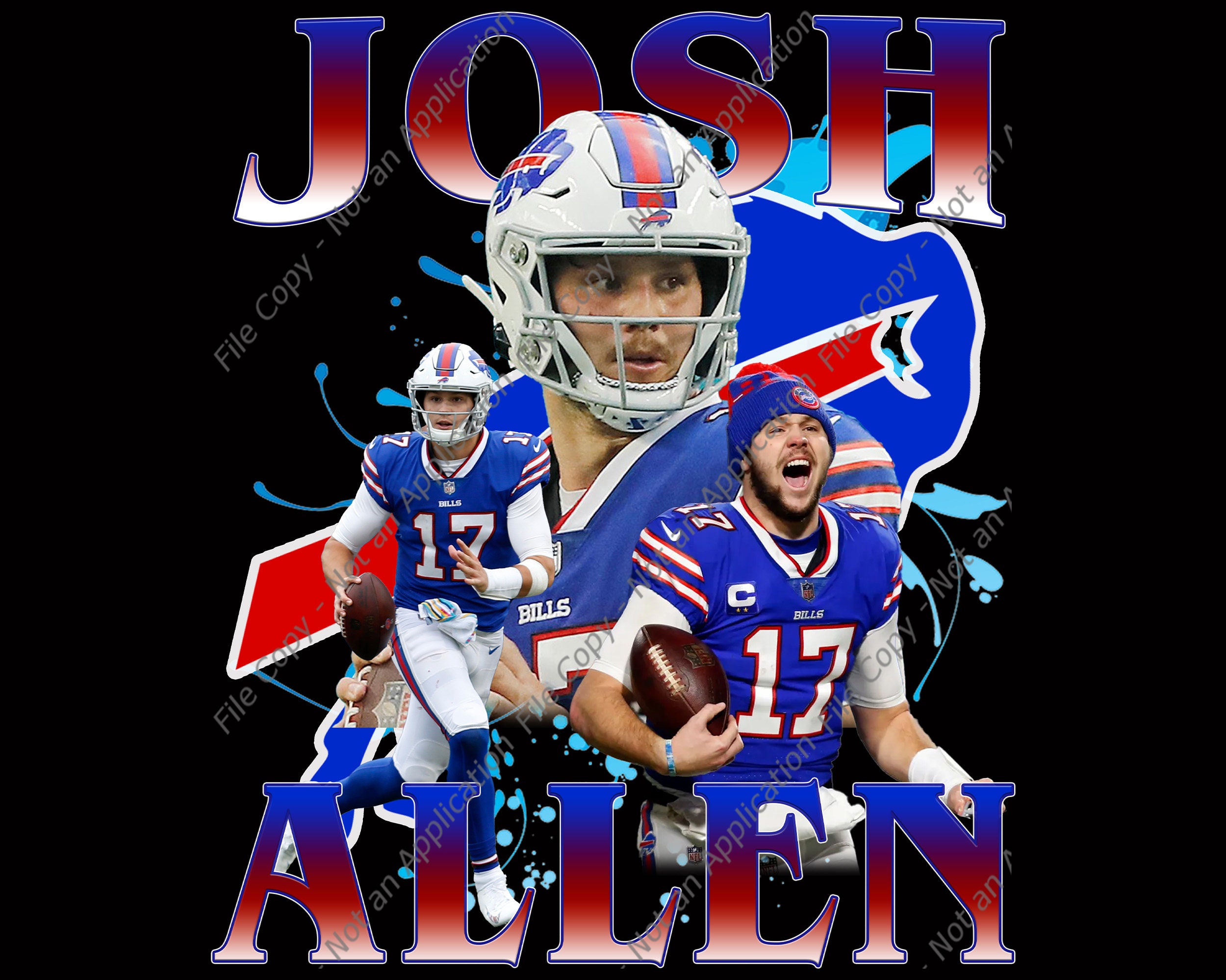 Josh Allen PNG Shirt Design PNG Tee SVG Shirt Vector Shirts - Etsy